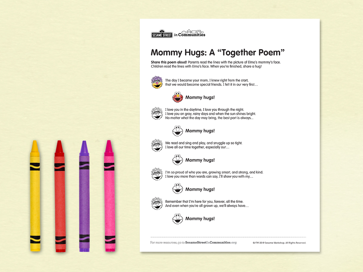 Mommy Hugs: A “Together Poem” - Sesame Workshop
