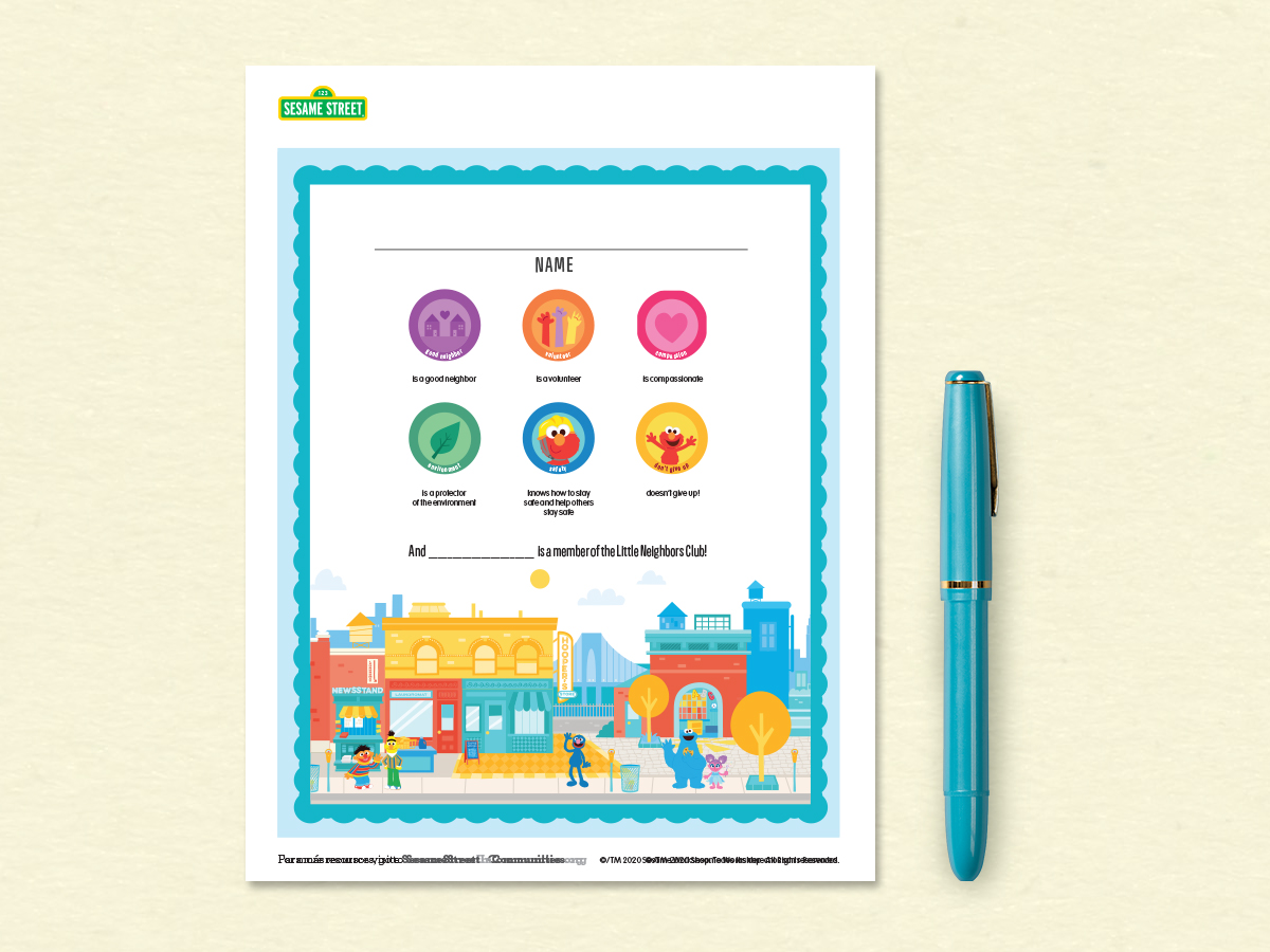 Certificate of Completion - Sesame Workshop