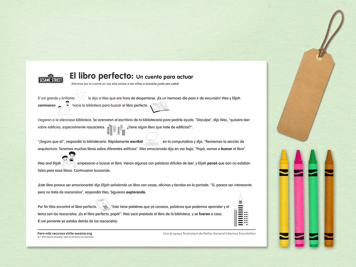 El libro perfecto: Un cuento para actuar - Sesame Workshop